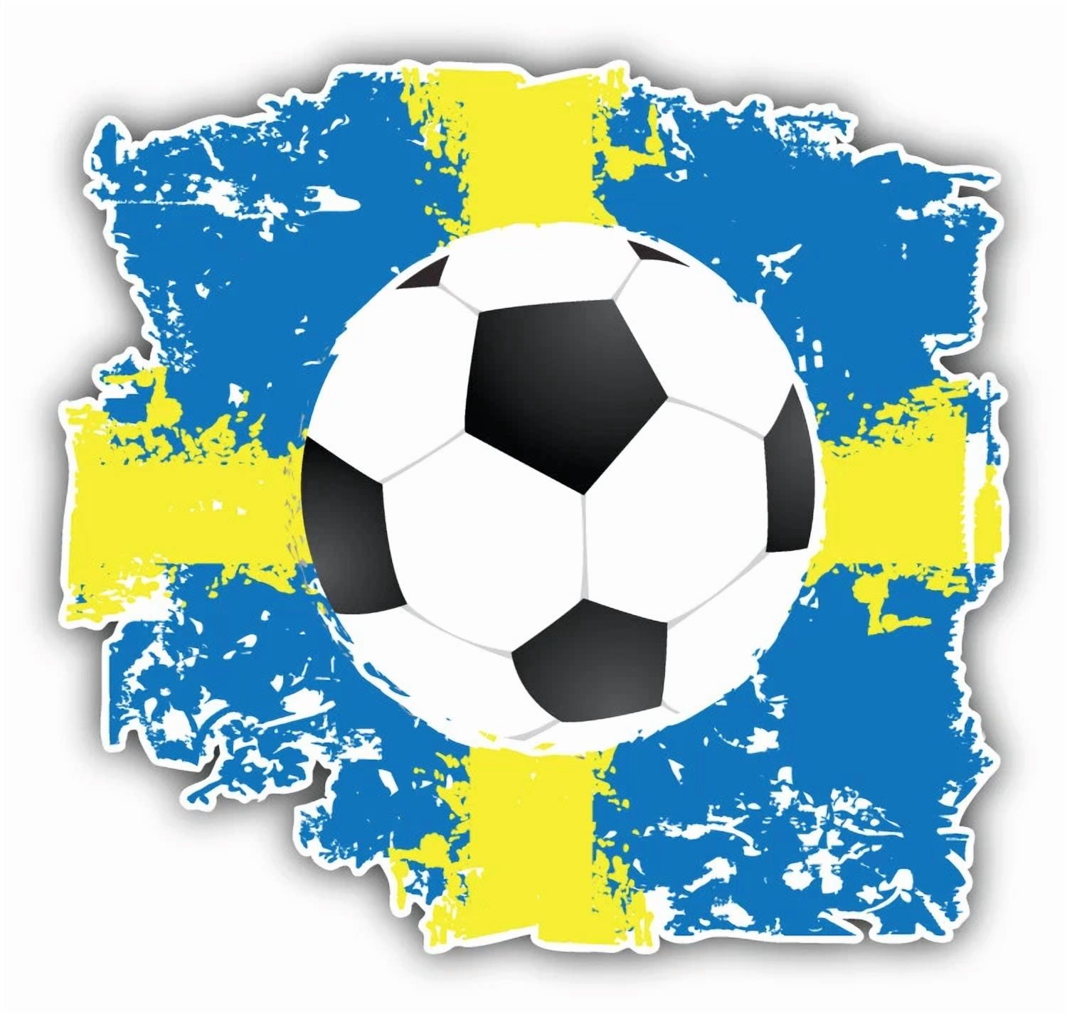 DOPASTICKER Sweden Flag Soccer Ball Car Bumper Sticker Decal Gift You ...