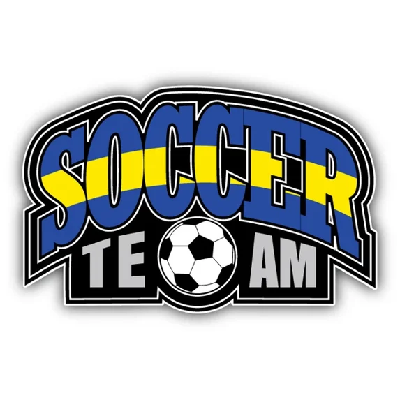 DOPASTICKER Sweden Flag Soccer Team Car Sticker Phone Decal Water ...