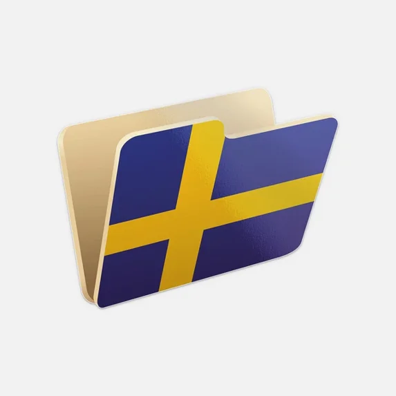 DOPASTICKER Sweden Folder Flag Icon Sticker Decal Phone Decal Water ...