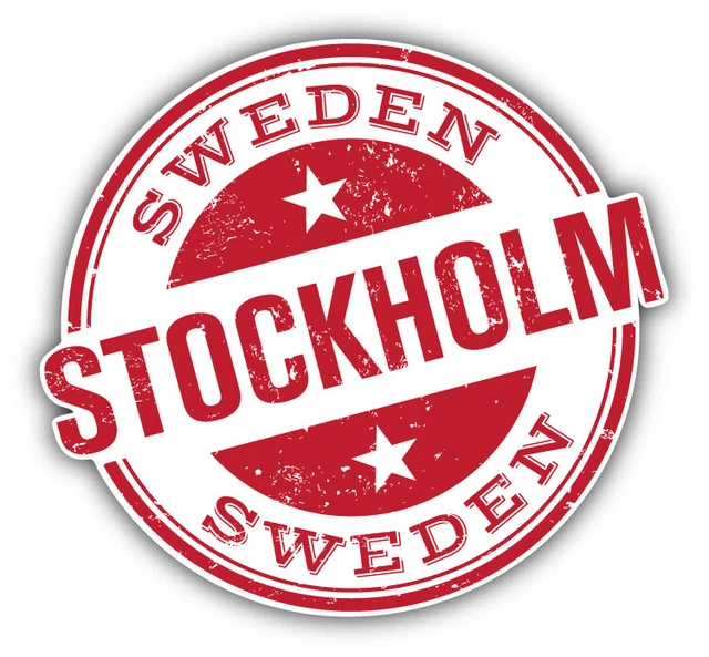 DOPASTICKER Sweden Stockholm Grunge Travel Sticker Decal Phone Decal ...