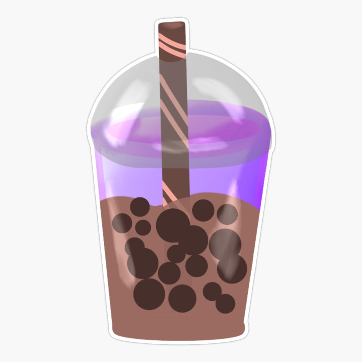 DOPASTICKER Sweet And Cute Bubble Tea Drawing Sticker, Phone Sticker ...