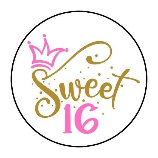 DOPASTICKER Sweet Birthday Stickers 16Th Phone Decal Water Bottle ...
