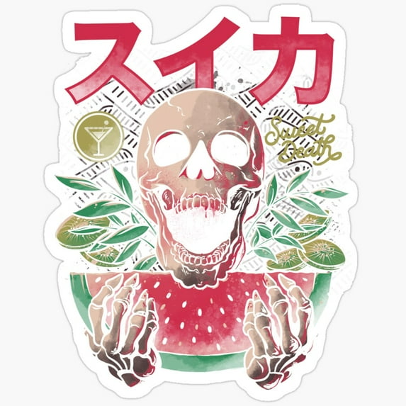 DOPASTICKER Sweet Skull Colors Gift Decorative Laptop, Phone Stickers ...