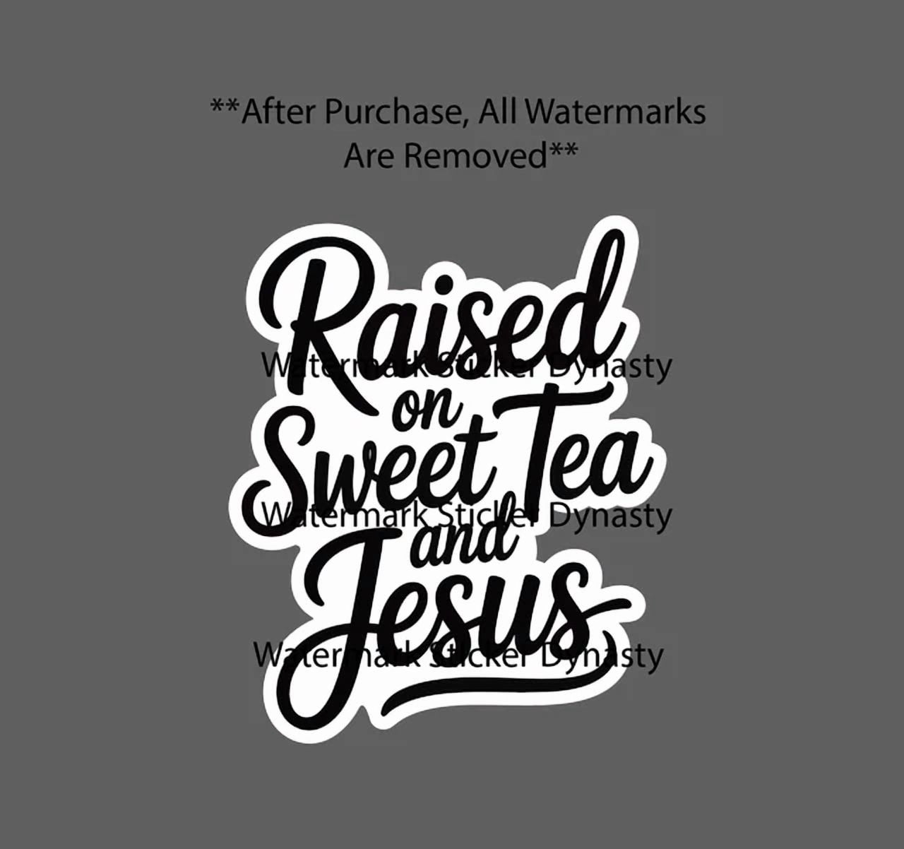 DOPASTICKER Sweet Tea And Jesus Sticker Quote Life Southern Sticker ...