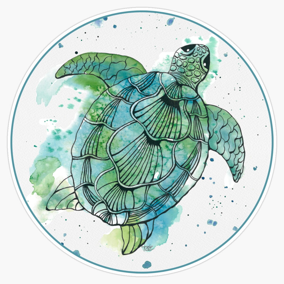 DOPASTICKER Swim For It (Circle) Sticker, Phone Sticker Car Stickers ...