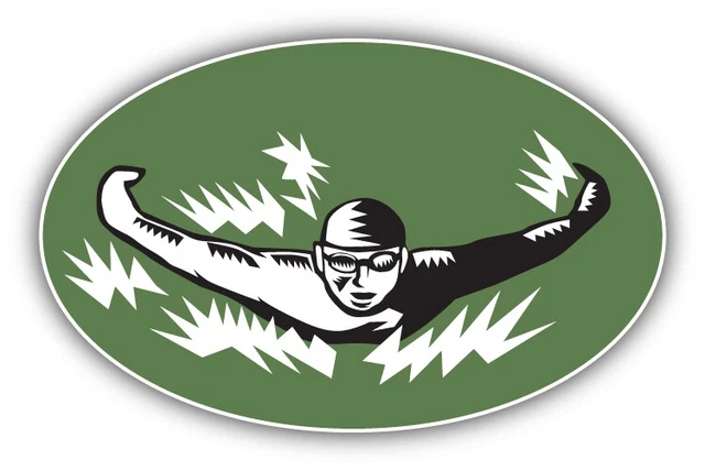 DOPASTICKER Swimmer Emblem Car Sticker Phone Decal Water Bottle ...