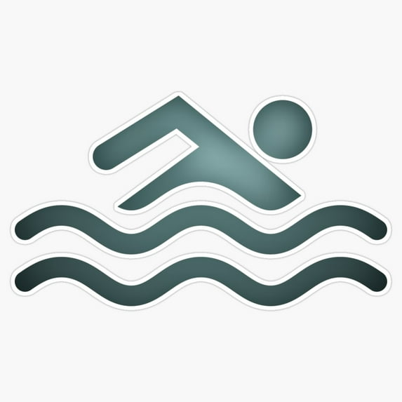 DOPASTICKER Swimming On The Wave Sticker, Phone Sticker Water Bottle ...