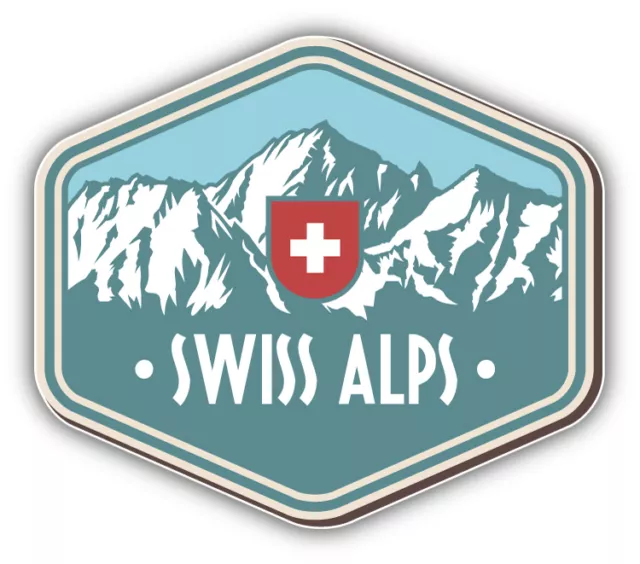 DOPASTICKER Switzerland Alps Vintage Sticker Decal Phone Decal Water ...