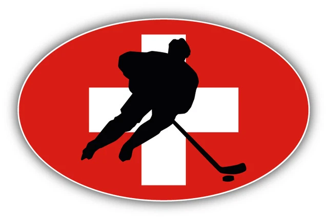 DOPASTICKER Switzerland Flag Hockey Label Car Sticker Phone Decal Water ...