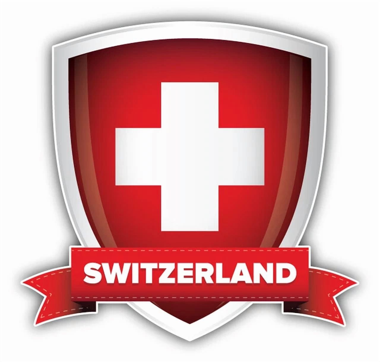 DOPASTICKER Switzerland Flag Shield Sticker Decal Phone Decal Water ...