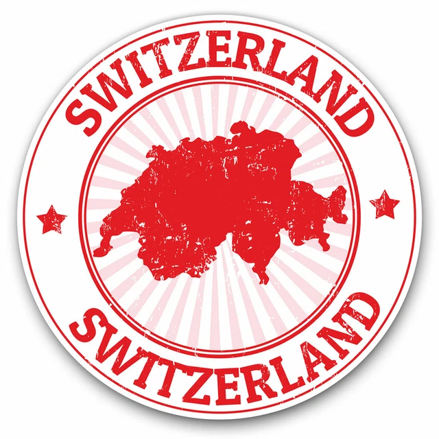 DOPASTICKER Switzerland Map Travel Ski Snowboard Cool Gift Decorative ...