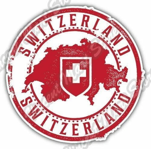 DOPASTICKER Switzerland Swiss Country Map Grunge Sticker Decal Phone ...