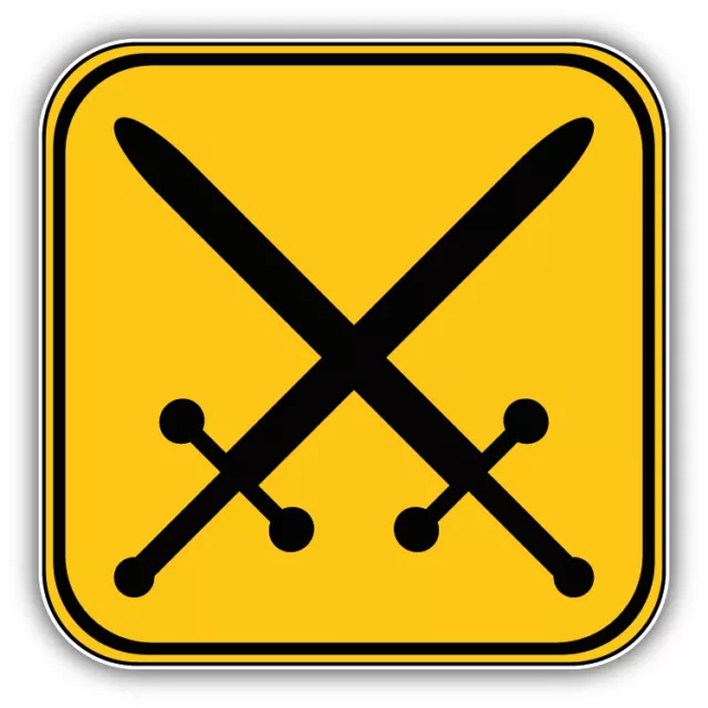 DOPASTICKER Swords Sign Sticker Decal Phone Decal Water Bottle Stickers ...