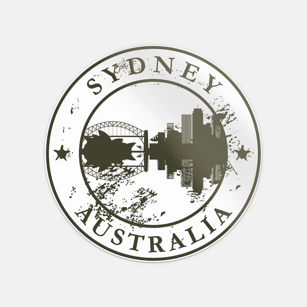 DOPASTICKER Sydney Australia Travel Grunge Sticker Phone Water Bottle ...