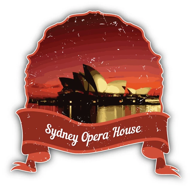 DOPASTICKER Sydney Opera House Australia World Landmark Sticker Decal ...