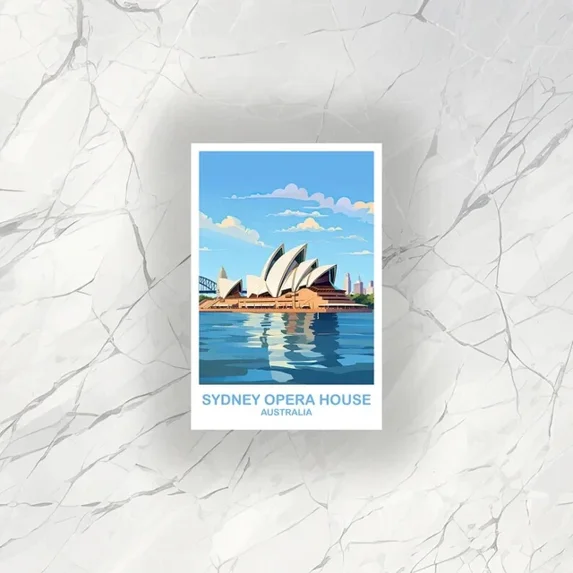 DOPASTICKER Sydney Opera House Sticker Australia Skyline Art For Travel ...