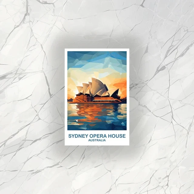 DOPASTICKER Sydney Opera House Sticker Australia Travel Art For South ...