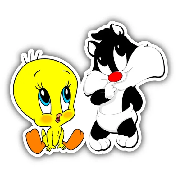 DOPASTICKER Sylvester Piolin Cat Baby Cartoon Car Sticker Decal Phone ...
