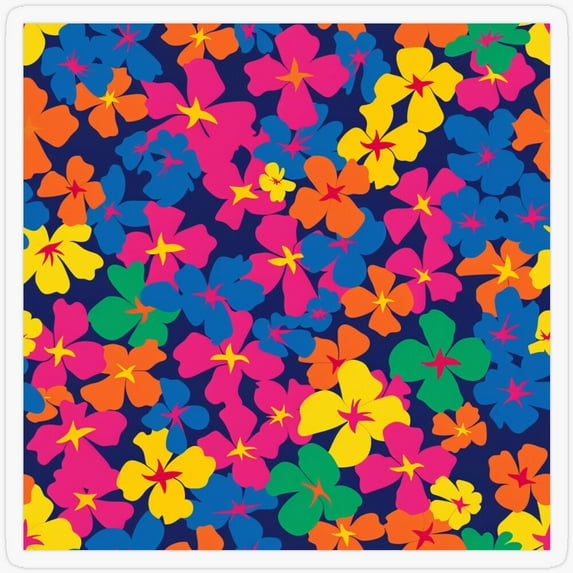 DOPASTICKER Symphony Of Vibrant Colors Sticker Phone Sticker, Latop ...