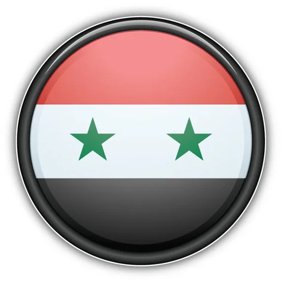 DOPASTICKER Syria World Flag Glossy Emblem Sticker Decal Phone Decal ...