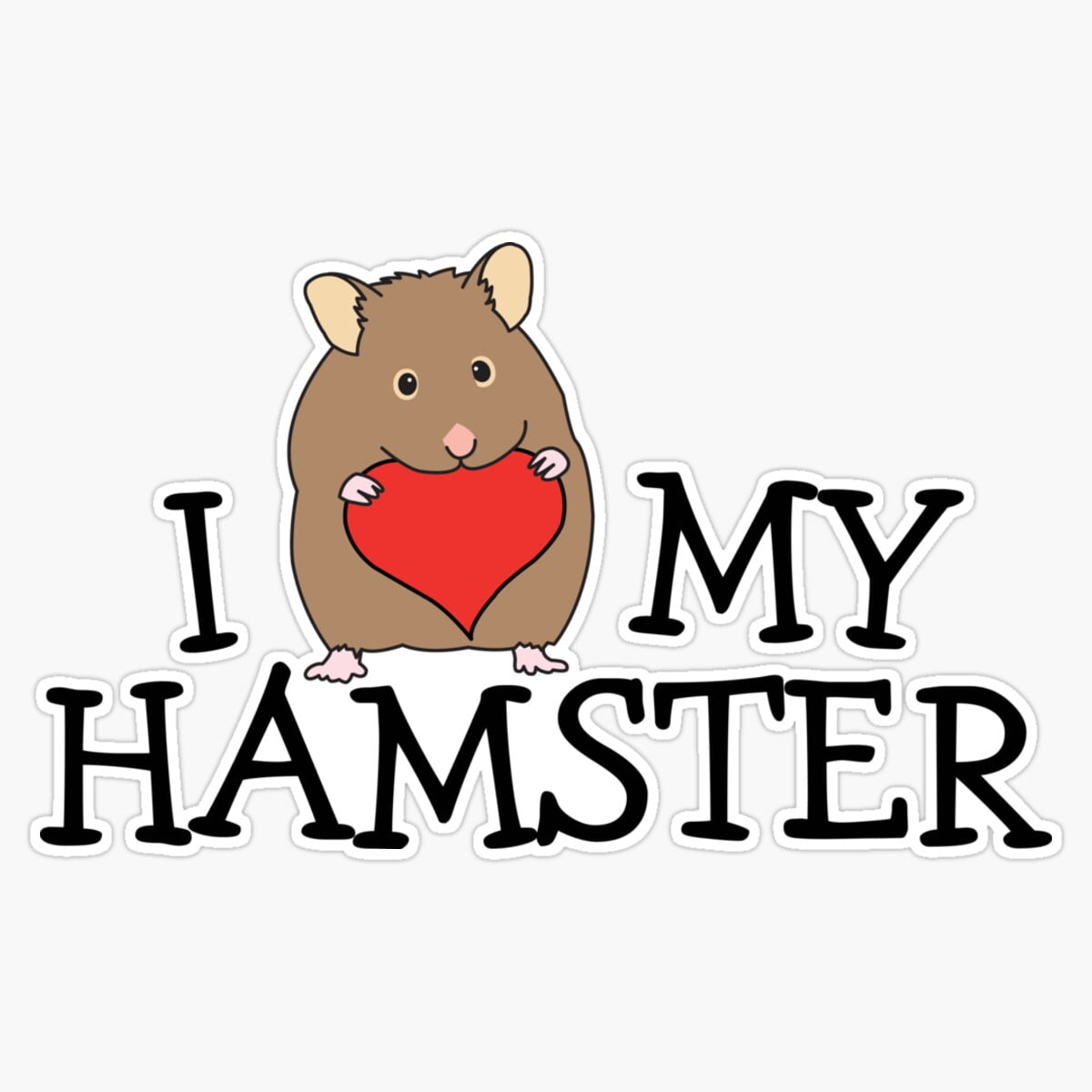 DOPASTICKER Syrian Sable Hamster Art Sticker, Phone Sticker Car Sticker ...