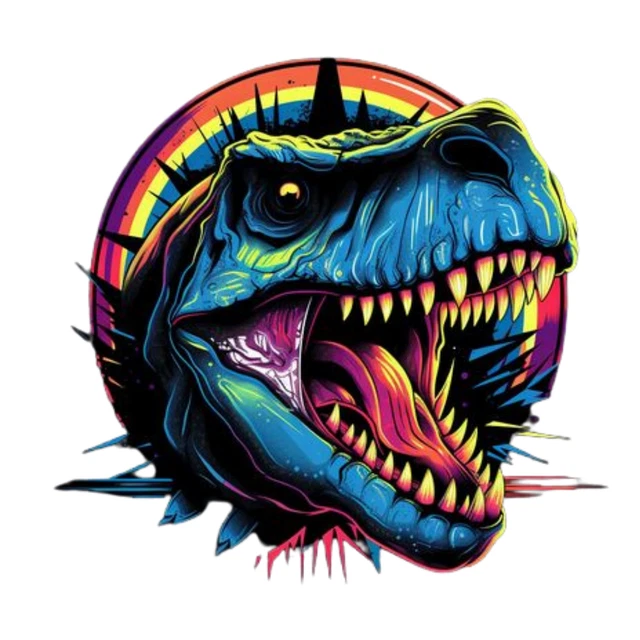 DOPASTICKER T Rex Sticker Street Art Urban Edgy Grunge Punk Skateboard ...