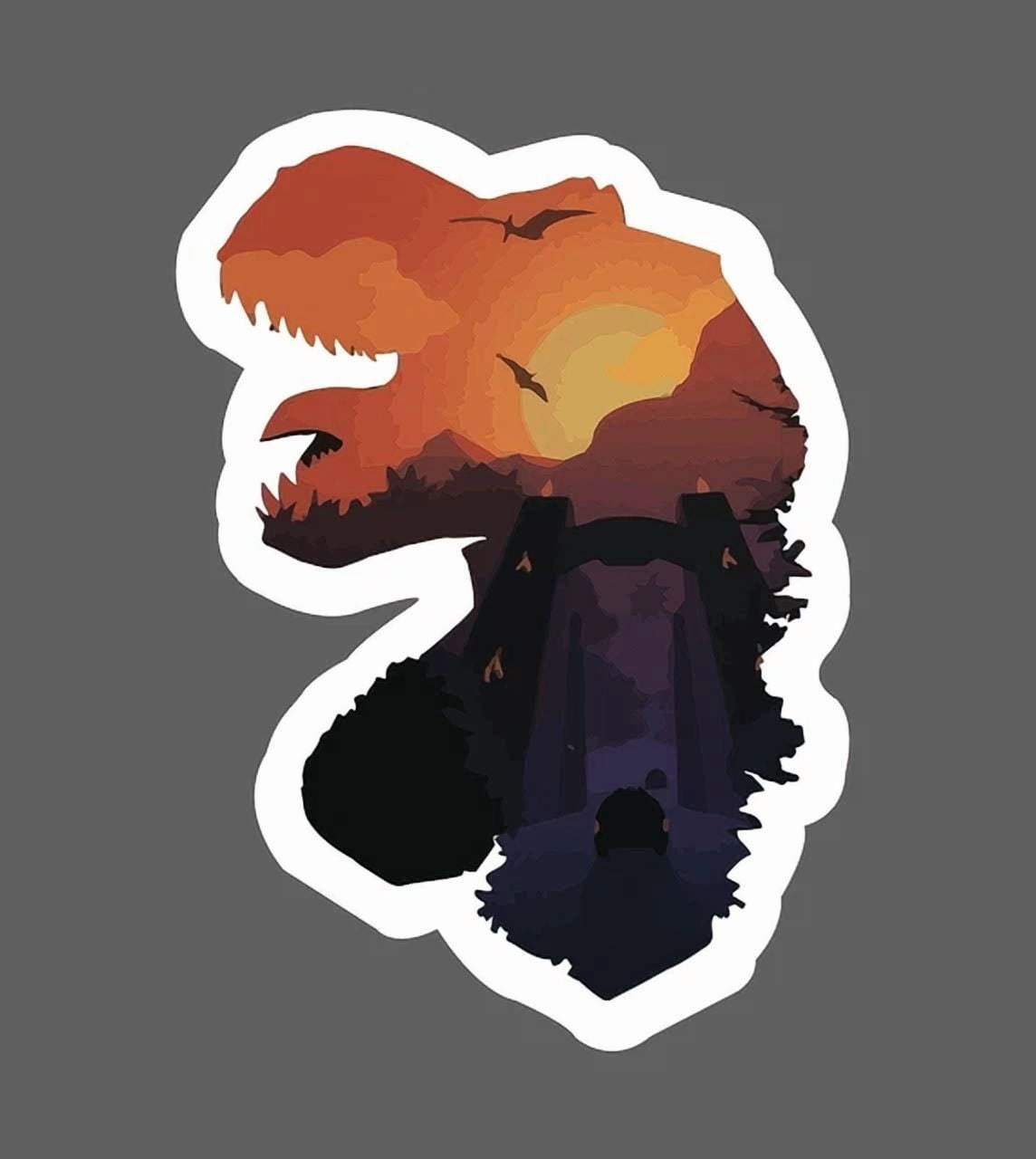 DOPASTICKER T-Rex Stickerilhouette King Dinosaur Prehistoric Animal ...