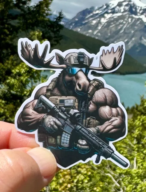 DOPASTICKER Tactical Moose Sticker, Decal, Military, Police, Animal ...
