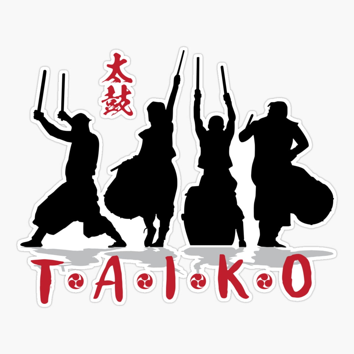 DOPASTICKER Taiko Sticker, Phone Sticker Water Bottle Sticker Car ...