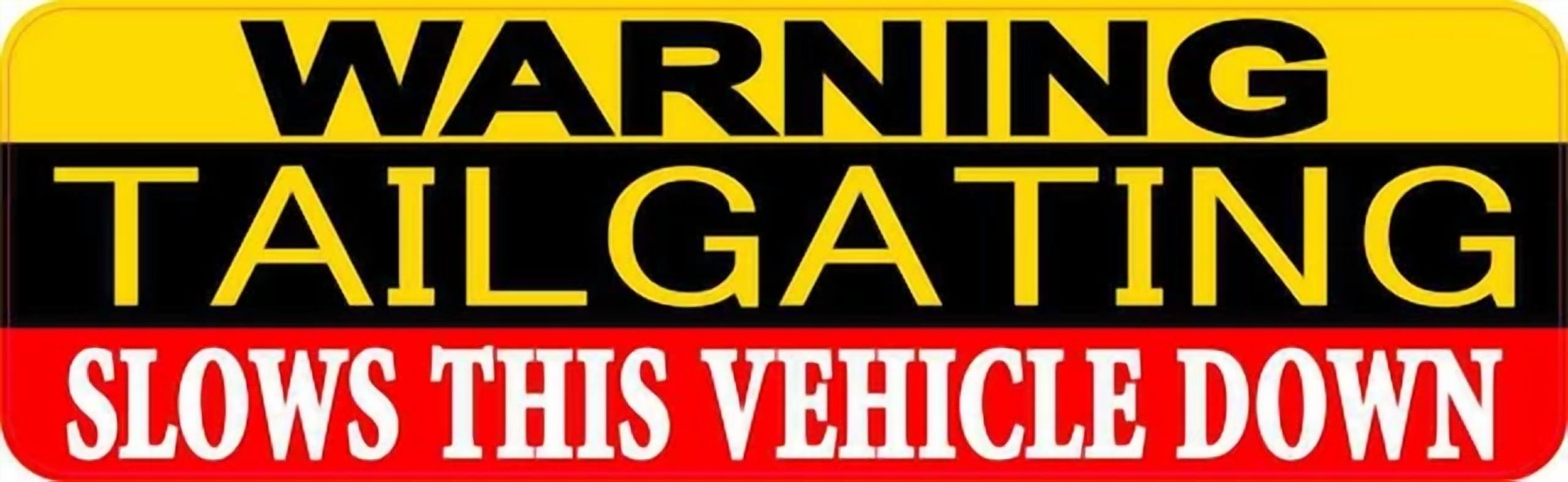 DOPASTICKER Tailgating Warning Sticker Caution Stickers Vehicle Sticker ...