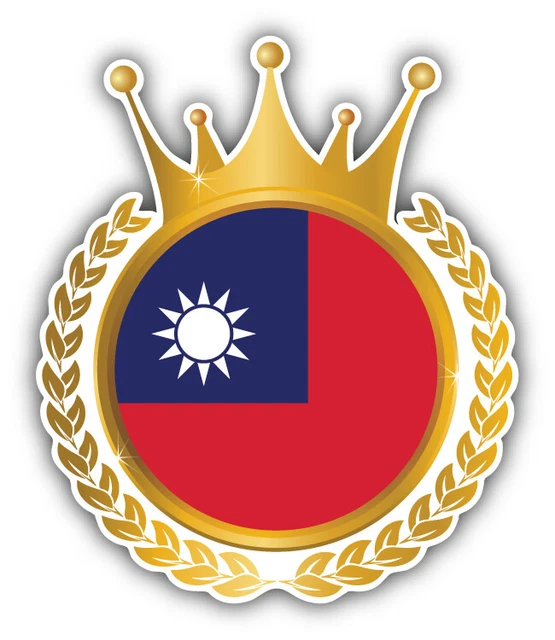 DOPASTICKER Taiwan Flag Crown Frame Sticker Decal Phone Decal Water Bottle Stickers, Cars ...