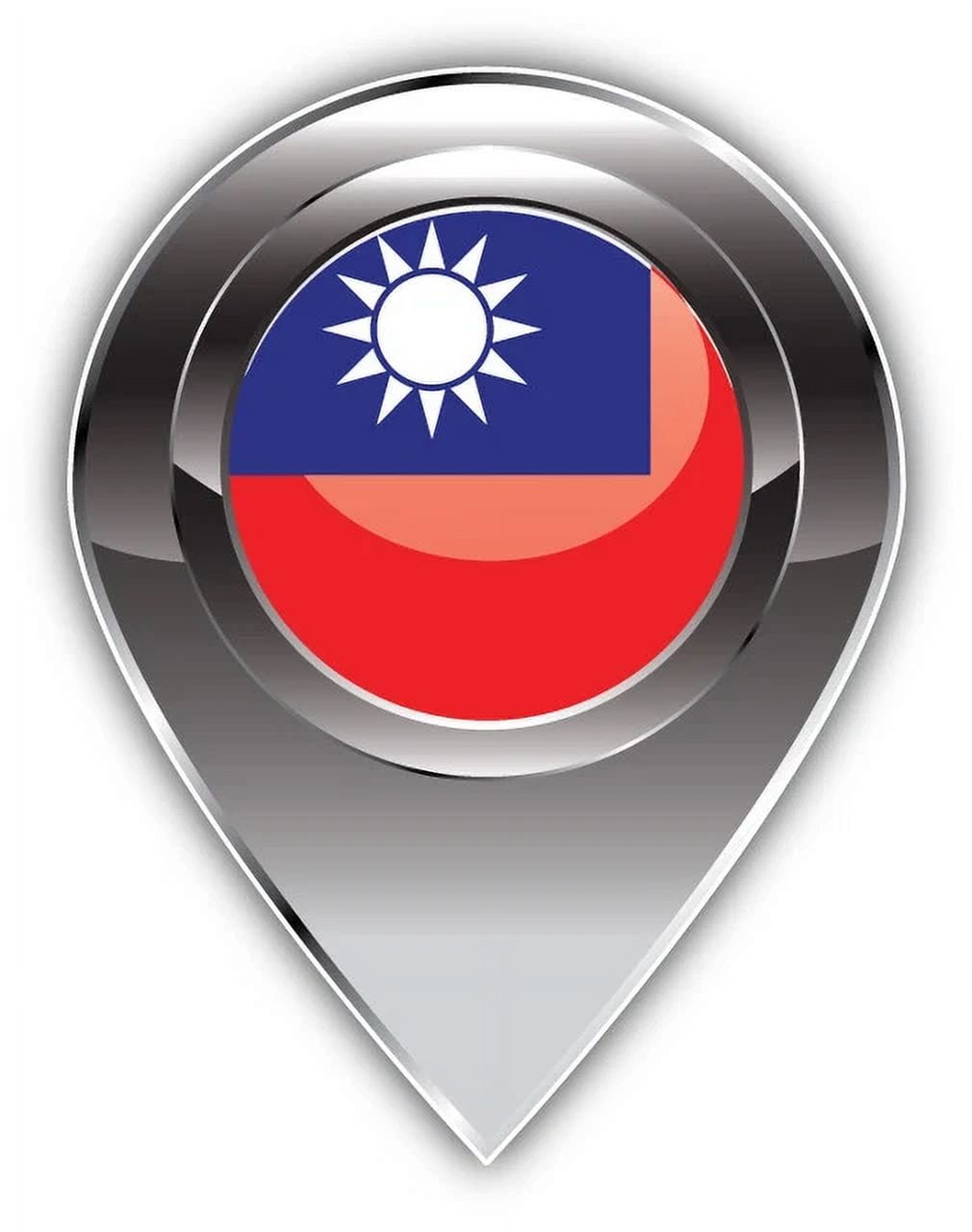 DOPASTICKER Taiwan Flag Place Mark Travel Sticker Decal Phone Decal ...
