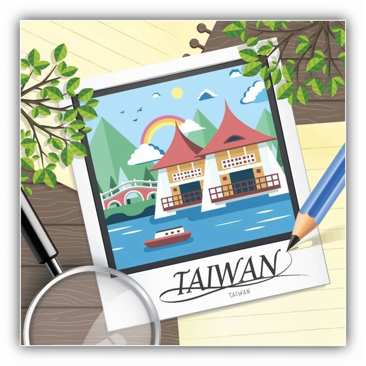 DOPASTICKER Taiwan Illustration Travel Sticker Decal Phone Decal Water ...