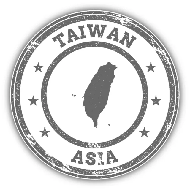 DOPASTICKER Taiwan Map Asia Grunge Rubber Stamp Sticker Decal Phone ...