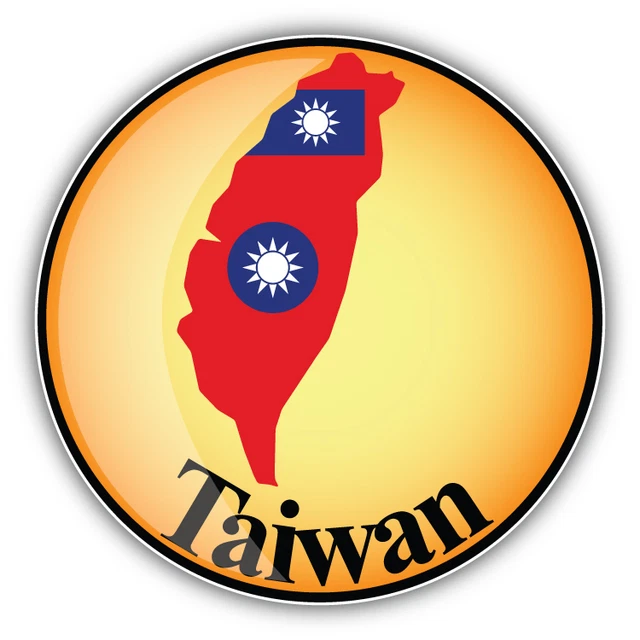 DOPASTICKER Taiwan Map Flag Sticker Decal Phone Decal Water Bottle ...