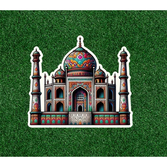 DOPASTICKER Taj Mahal In A Decorative Design Sticker Decal Phone Decal ...