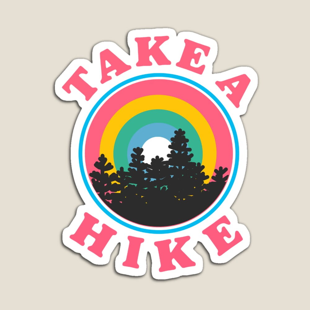 DOPASTICKER Take A Hike Retro Rainbow Sticker Decorative Laptop, Phone ...
