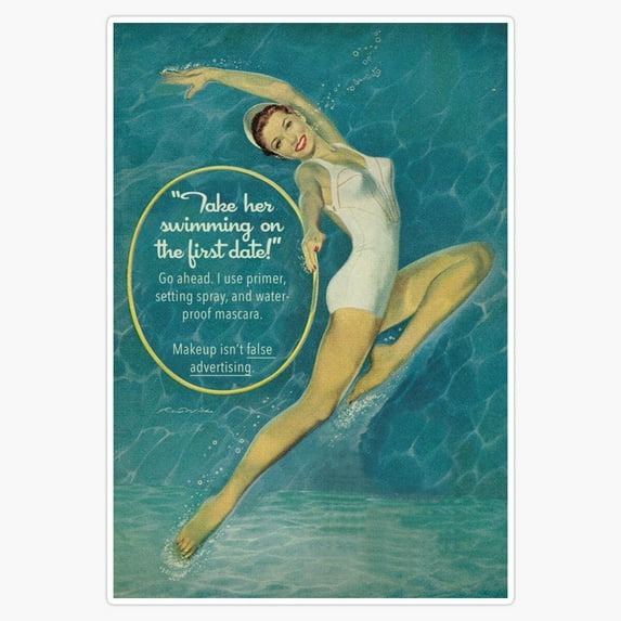 DOPASTICKER Take Her Swimming On The First Date! Sticker, Phone Sticker ...