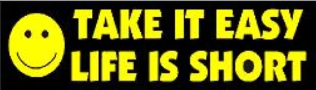 DOPASTICKER Take It Easy Life Is Short Sticker Hard Hat Sticker Phone ...