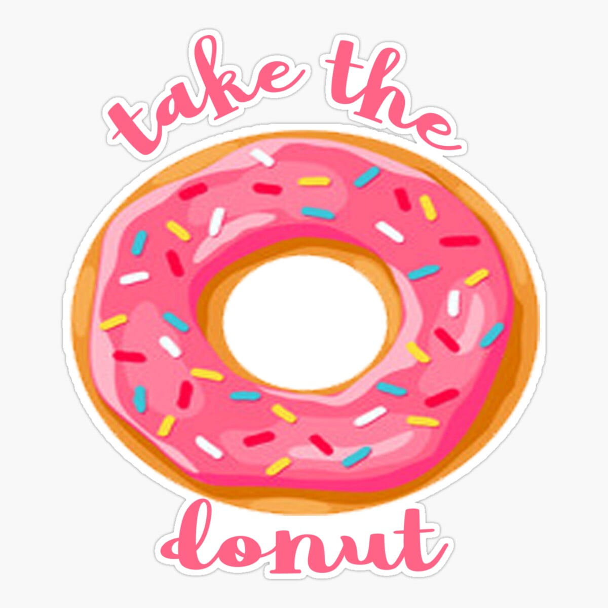 DOPASTICKER Take The Donut Sticker, Phone Sticker Car Stickers ...