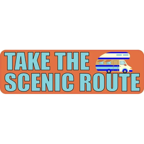 DOPASTICKER Take The Scenic Route Stickers Traveling Sticker Phone ...