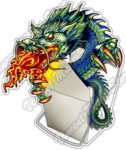 DOPASTICKER Takeout Dragon Chinese Fast Food Restaurant Car Sticker ...
