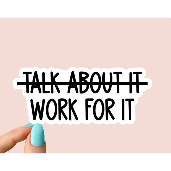 DOPASTICKER Talk About It Work For It Sticker, Motivational Workout ...