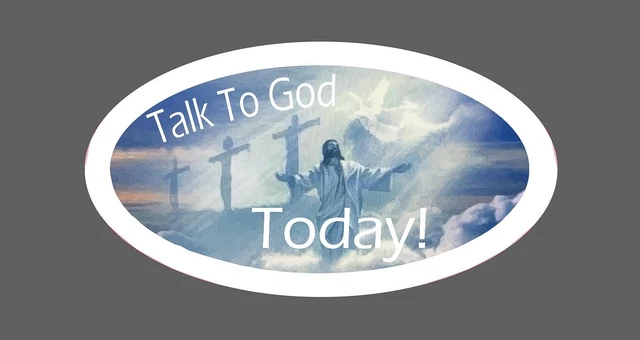 DOPASTICKER Talk To God Today Sticker Jesus Spiritual Heaven Sticker ...