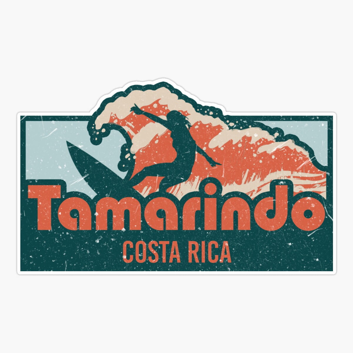 DOPASTICKER Tamarindo Surfing In Costa Rica Sticker, Phone Sticker Car ...