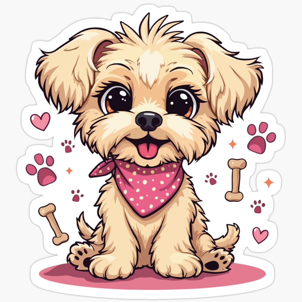 DOPASTICKER Tan Maltese Sticker Phone Sticker, Latop Sticker, Lover ...