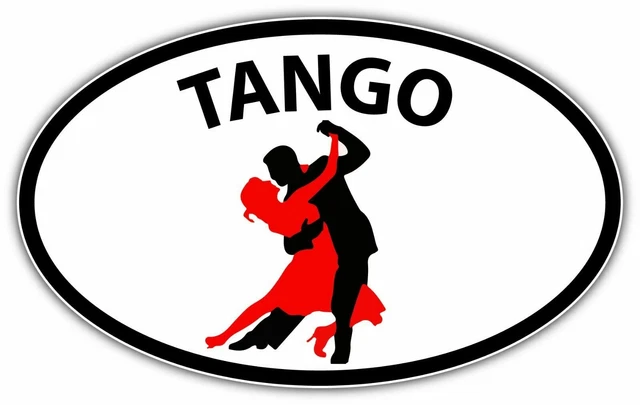DOPASTICKER Tango Dancing Dance Latin Oval Car Window Sticker Decal ...