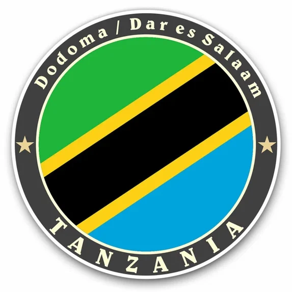 DOPASTICKER Tanzania Dodoma Flag Travel Cool Gift Decorative Laptop ...
