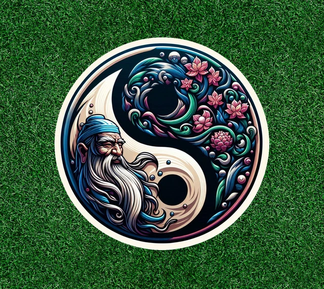DOPASTICKER Taoism Lao Tzu Yin Yang Design Decal Sticker Phone Decal ...