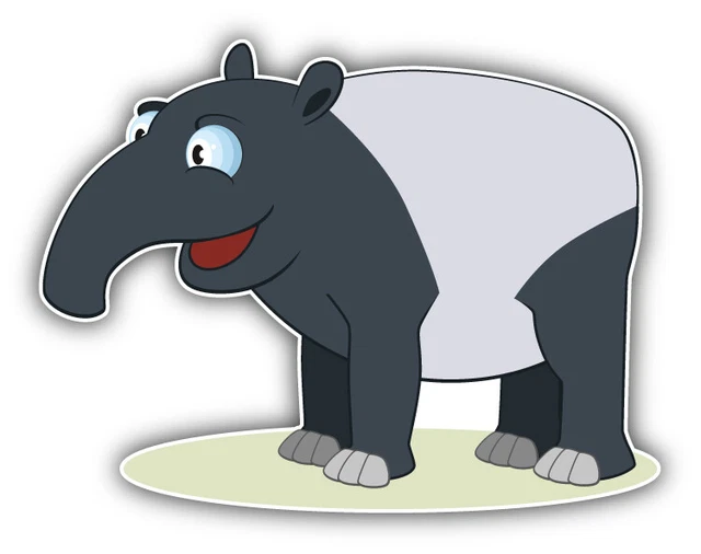 DOPASTICKER Tapir Cartoon Sticker Decal Phone Decal Water Bottle ...